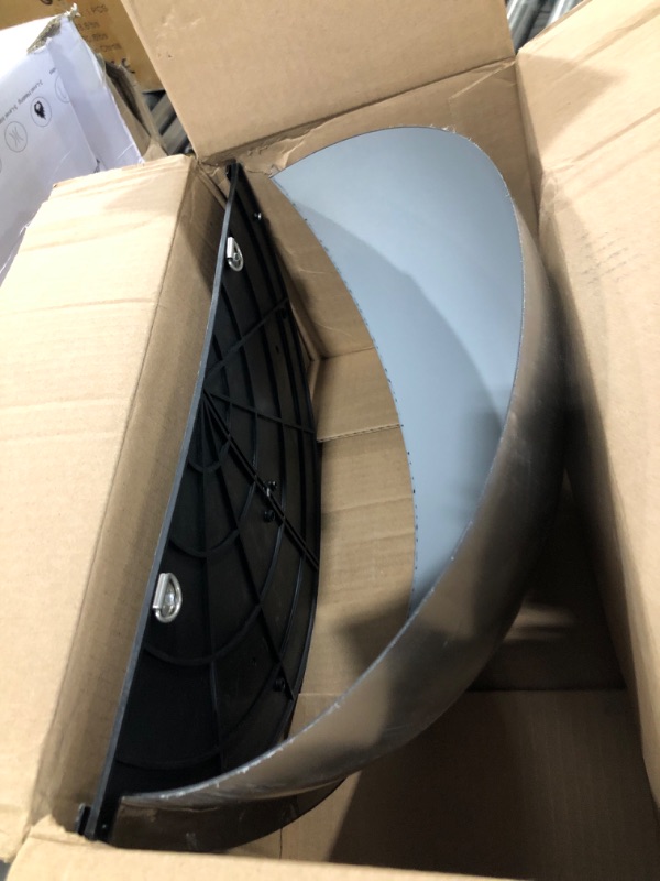 18" Acrylic Bubble Half Dome Mirror with Black Rim, Round Indoor ...