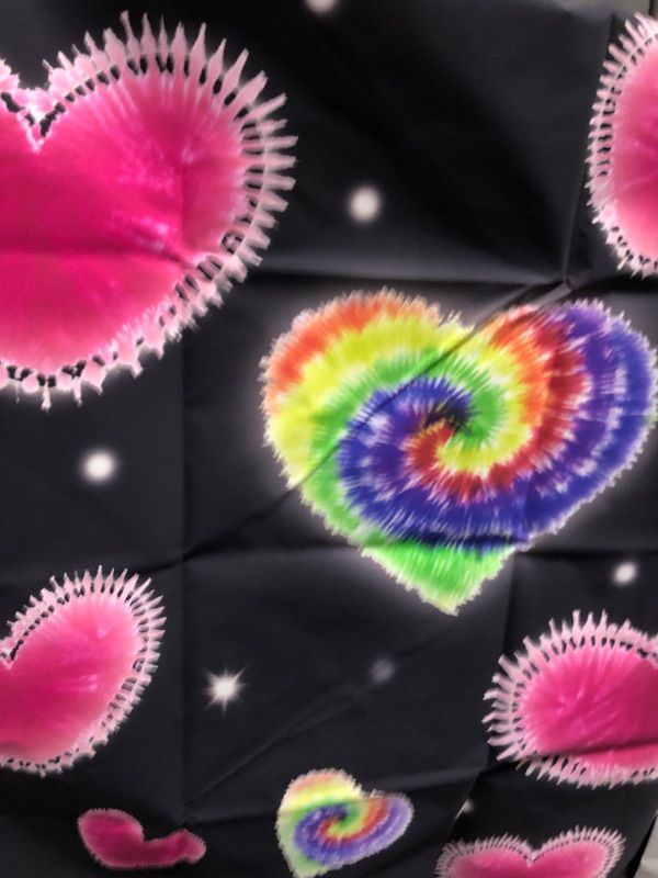 7x5ft Pink Heart Early 2000s Backdrop Tie Dye Heart Black Photogarphy ...