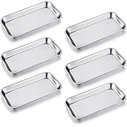 6 Pack Small Surgical Tray, 201 Stainless Steel Tray with Seamless ...