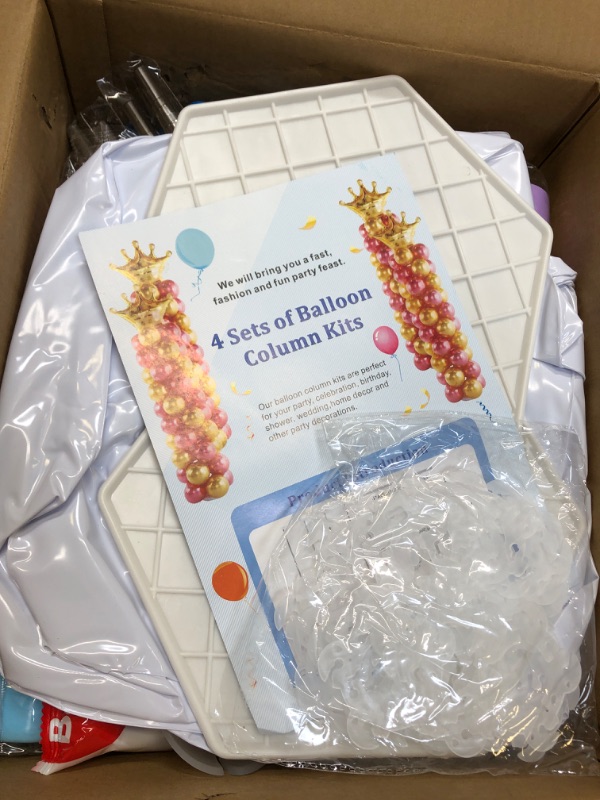 4 SET OF BALLOON COLUMN KITS Metal Balloon Column Kit Set of 4 ...