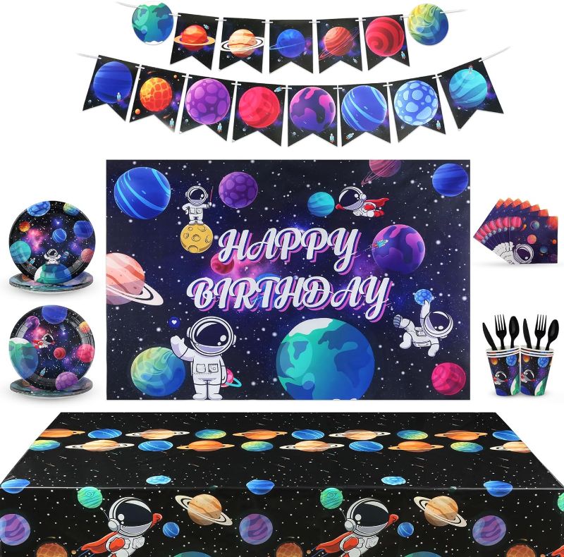 BirthdayParty Decorating Banner (colour),All-In-One Planet Astronaut ...