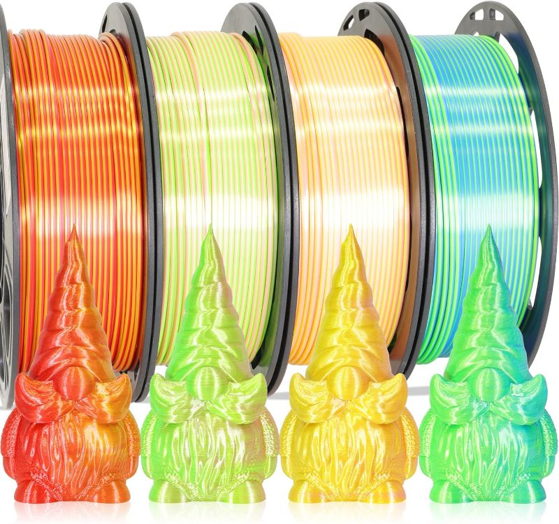 3D Printer Dual Color Filament Bundle, 2 Color in 1 Coextrusion Shiny ...