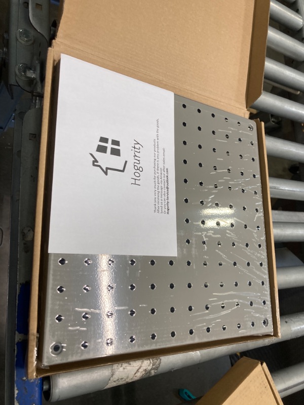 Peg Board, 4 Pack Metal Pegboard Panels Grey Pegboards Wall Organizer ...