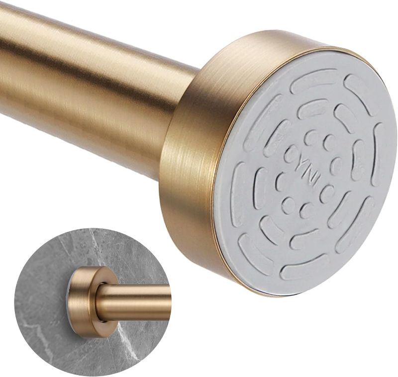 YNL Shower Curtain Rod Tension- No Drill, Never Rust, Non-Slip Spring ...