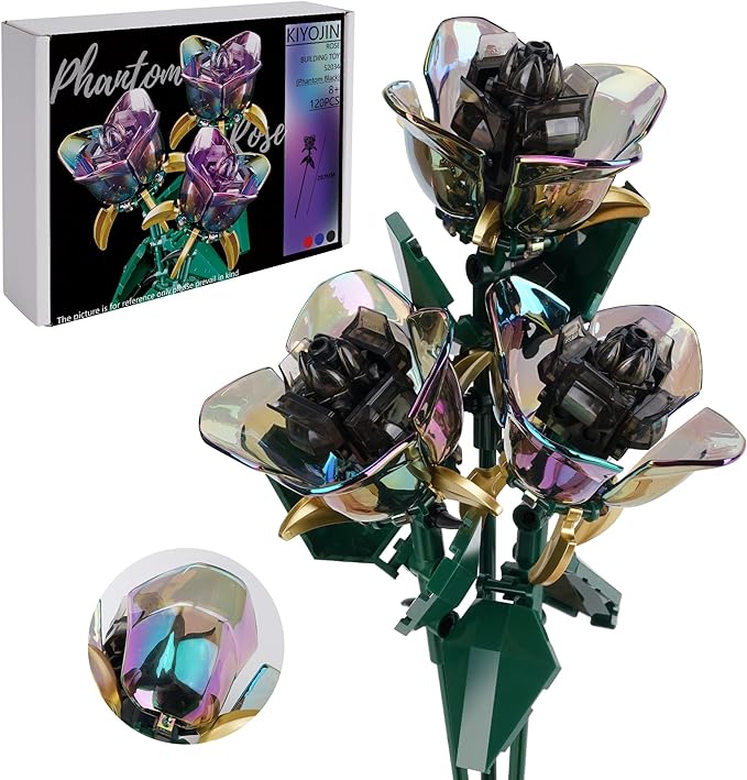 Rose Flower Bouquet Building Set, Artificial Plant Botanical Collection ...