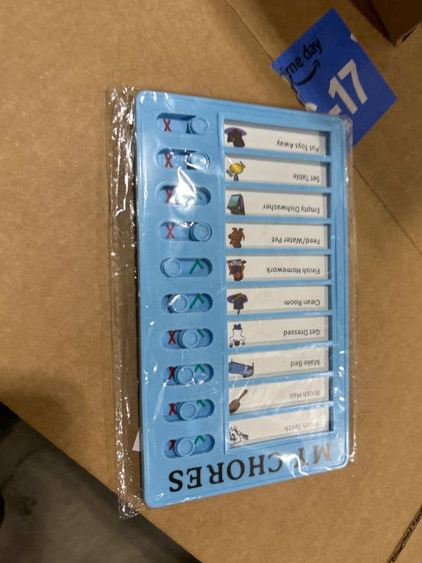 Chore Chart for Kids My Chores Routine Chart, Blank Plastic Checklist Board with 2 Detachable ...