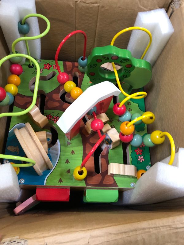 Battat - Wooden Activity Cube - Discover Farm Animals Activity Center ...