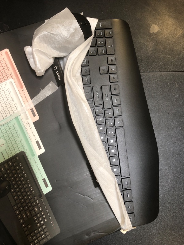 Wireless Keyboard And Mouse Combo Full Sized Ergonomic Keyboard With