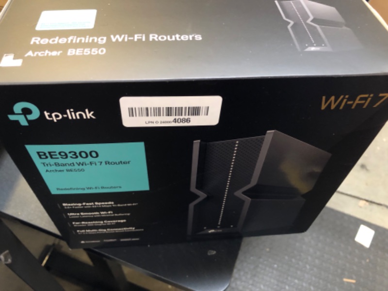 TP-Link Tri-Band BE9300 WiFi 7 Router Archer BE550 6-Stream 9.2Gbps ...