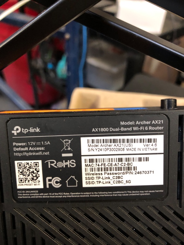 TP-Link AX1800 WiFi 6 Router V4 (Archer AX21) – Dual Band Wireless ...