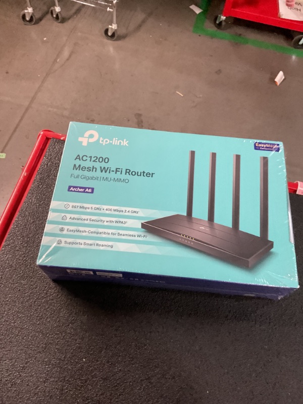 TP-Link Archer A6_V3 AC1200 Wireless MU-MIMO Gigabit Router for sale ...