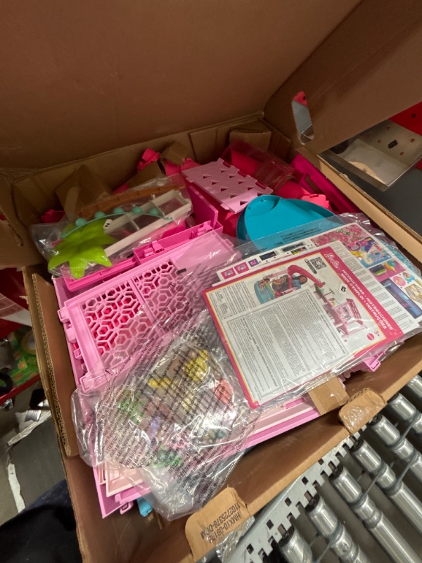 Barbie Dreamhouse, 75+ Pieces, Pool Party Doll House With 3 Story Slide ...