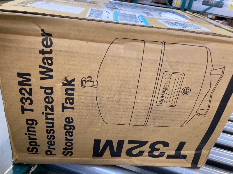 iSpring T32M Pressurized Water Storage Tank with Ball Valve for Reverse Osmosis RO Systems, 4 ...