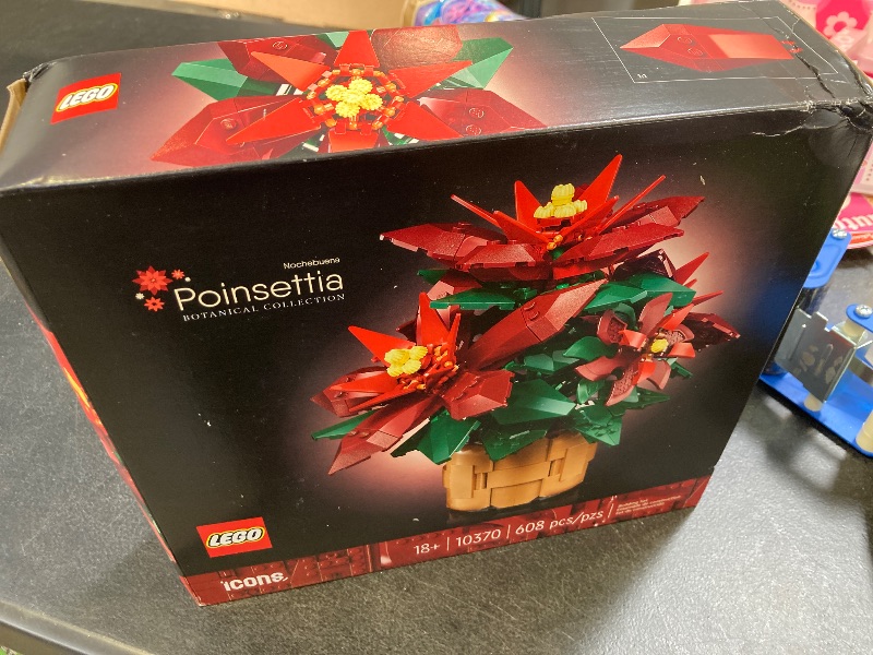 LEGO Icons Poinsettia Building Set - Artificial Flower Decorations ...