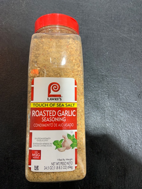 Lawrys Touch Of Sea Salt Roasted Garlic Seasoning 245 Ounce 6 Per