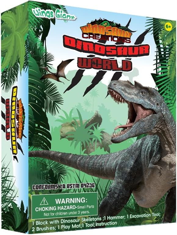 Dinosaur Excavation Dig Kit, Dinosaur Fossil Digging Kit for Kids, Dig ...
