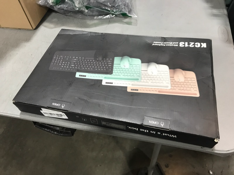 Wireless Keyboard And Mouse Combo Full Sized Ergonomic Keyboard With