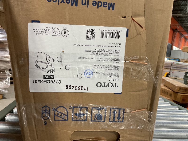 TOTO Drake Elongated TORNADO FLUSH Toilet Bowl with CEFIONTECT, Cotton ...