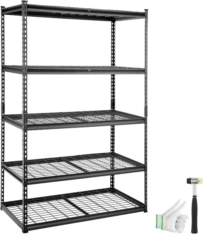 VEVOR Storage Shelving Unit, 5-Tier Adjustable, 2000 lbs Capacity ...
