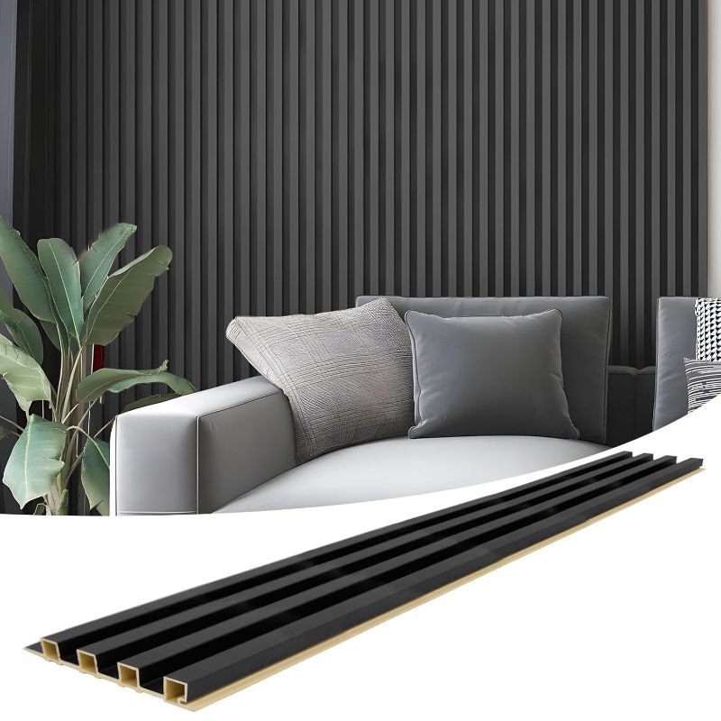Art3d 8-Pack 96 x 6in. WPC Acoustic Slat Wall Panel for Modern Interior ...