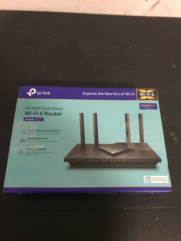 TP-Link AX1800 WiFi 6 Router V4 (Archer AX21) – Dual Band Wireless Internet Router for sale ...