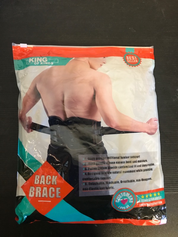 King of Kings Lower Back Brace Pain Relief with Pulley System - Lumbar ...