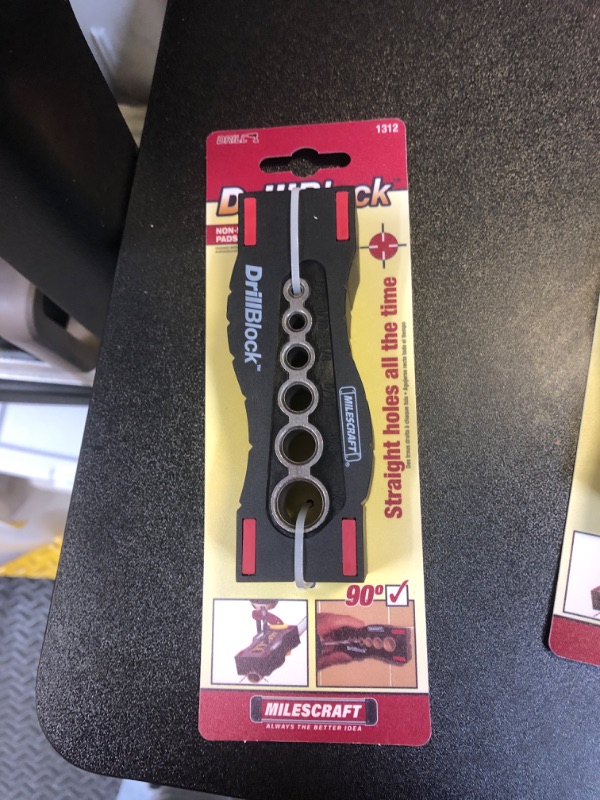 Milescraft 1312 Drill Block - Handheld Drill Guide, Drilling Jig for 6 ...