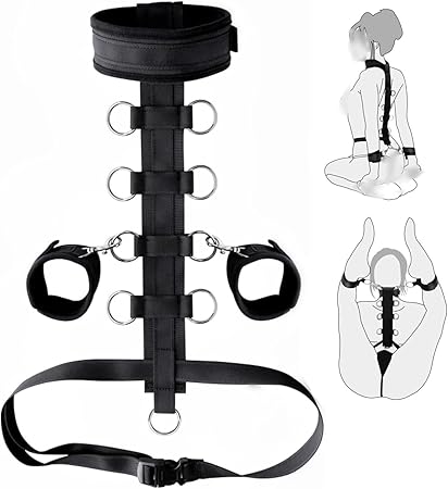 BDSM Sex Bed Bondage Kits with Restraints for Ankle & Wrist Spreader Bar Sex Resistance Strap ...