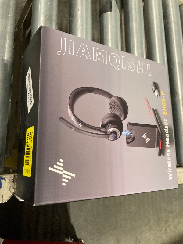 JIAMQISHI Wireless Headset with AI Noise Cancelling Microphone ...