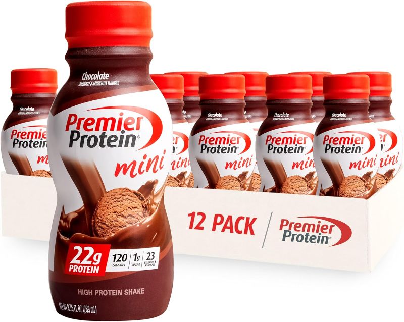 Premier Protein Shake MINIs, Chocolate, 22g Protein, 120 Calories, 1g ...