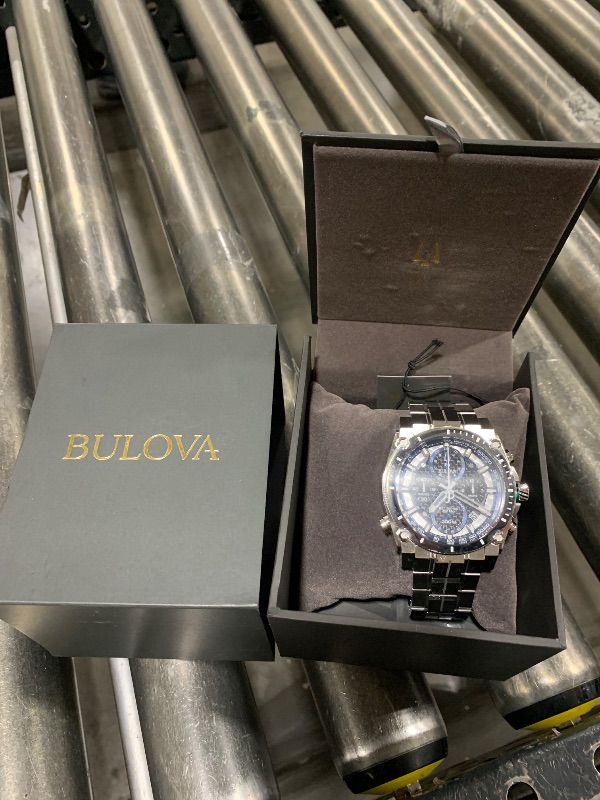 Bulova Men's Precisionist Stainless Steel and Grey Ion-Plated 8-Hand ... Bulova Men's Precisionist Stainless Steel and Grey Ion-Plated 8-Hand ...