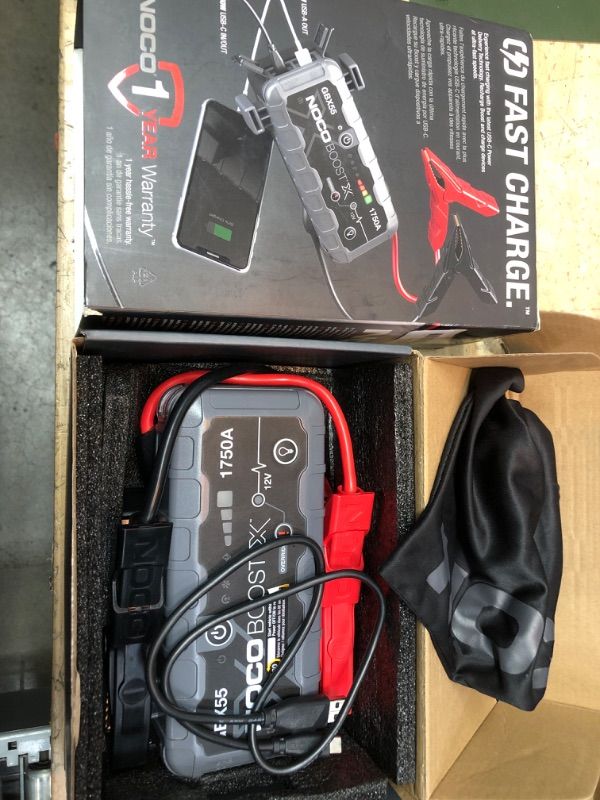 NOCO Boost X GBX55 1750A 12V UltraSafe Portable Lithium Jump Starter, Car Battery Booster Pack ...