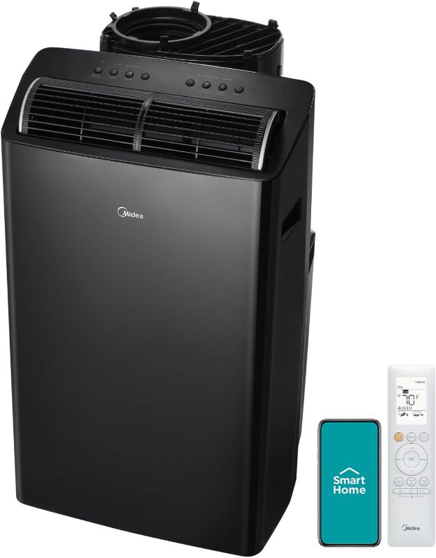Midea Map12s1tbl 12000 Btu Duo Smart Inverter Portable Air Conditioner Black For Sale