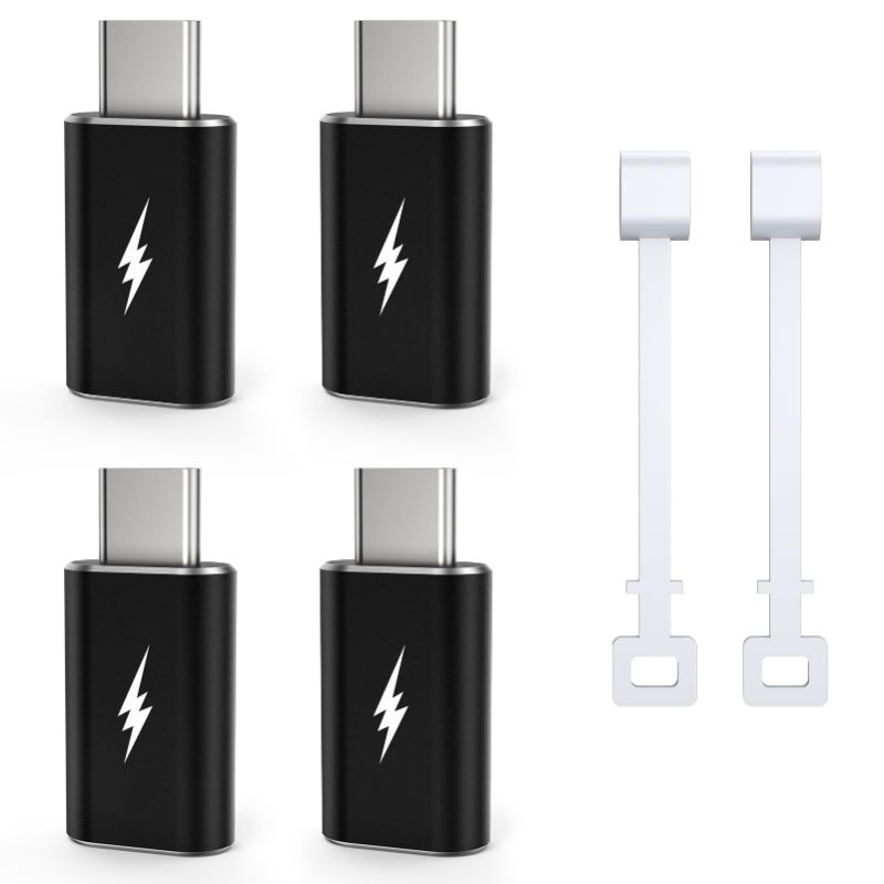 TechMatte 4 Pack Lightning to USB-C Adapter, Data Transmission Support ... TechMatte 4 Pack Lightning to USB-C Adapter, Data Transmission Support ...