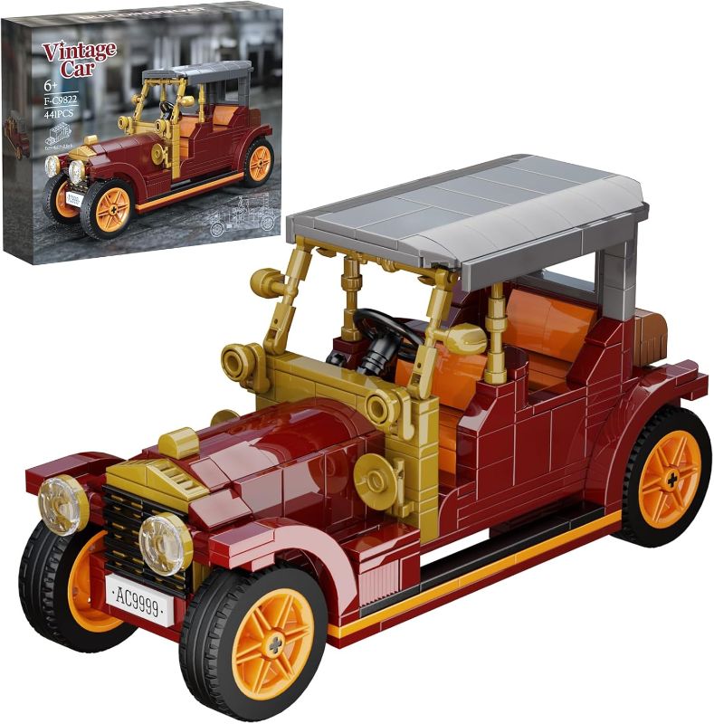 Classic Cars Building Blocks Set, Vintage Car Toy Building Block Sets ...