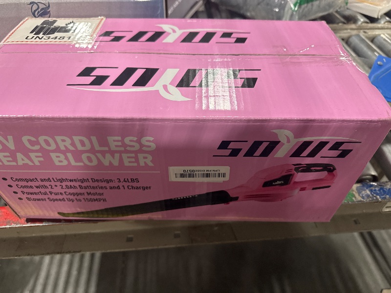 SOYUS Leaf Blower, 21V Leaf Blower Cordless with 2x2.0Ah Battery and ...