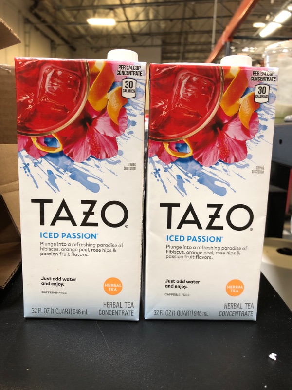 TAZO Iced Passion Fruit Tea Concentrate, Herbal Tea Concentrate, Easy ...