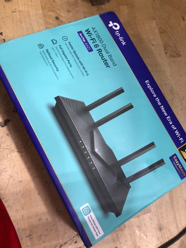 TP-Link AX1800 WiFi 6 Router V4 (Archer AX21) – Dual Band Wireless Internet Router, Gigabit ...