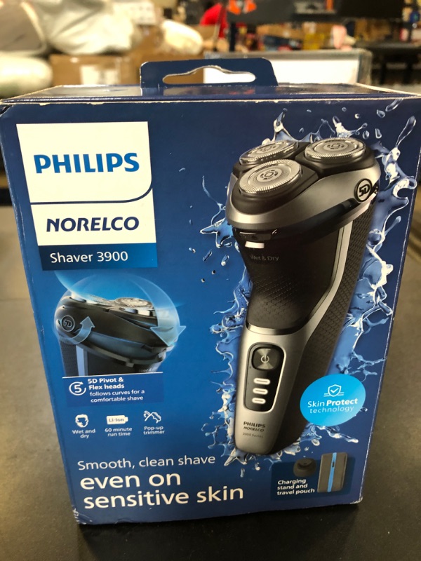 Philips Norelco Shaver 3900, Rechargeable Wet & Dry Electric Shaver ...