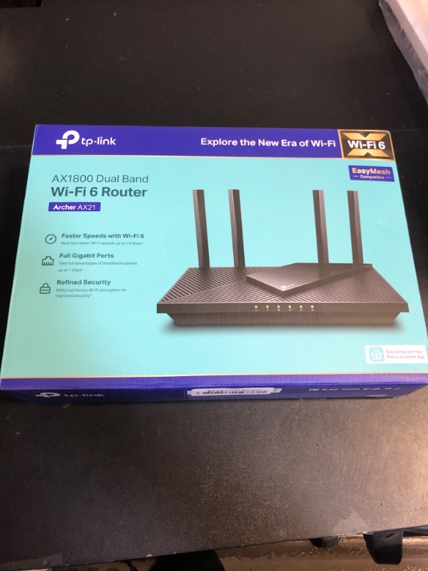 TP-Link AX1800 WiFi 6 Router V4 (Archer AX21) – Dual Band Wireless ...
