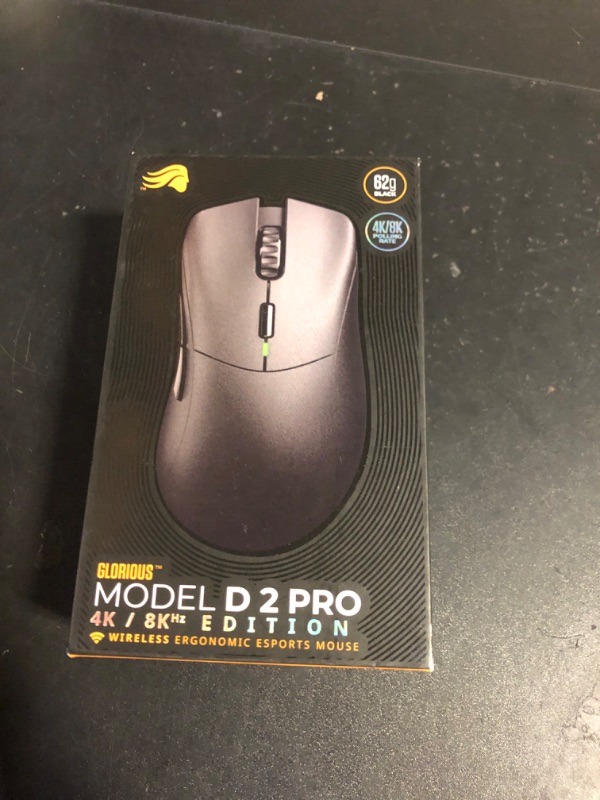 GLORIOUS Gaming Model D 2 PRO 4K/8K Wireless Gaming Mouse - 2.4GHz, 1ms delay, 4K/8K Polling ...