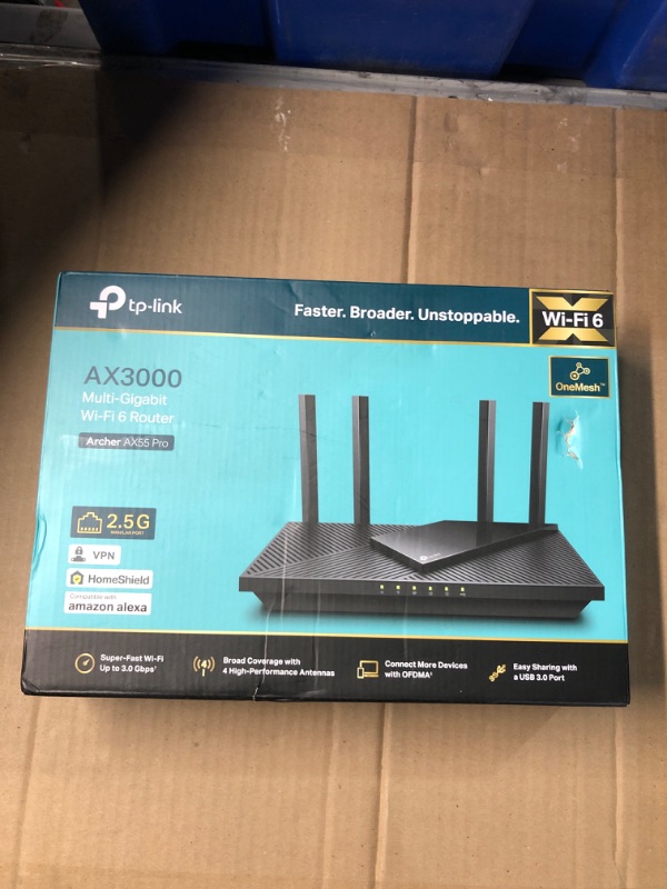 TP-Link AX3000 WiFi 6 Router (Archer AX55 Pro) - Multi Gigabit Wireless Internet Router, 1 x 2.5 ...