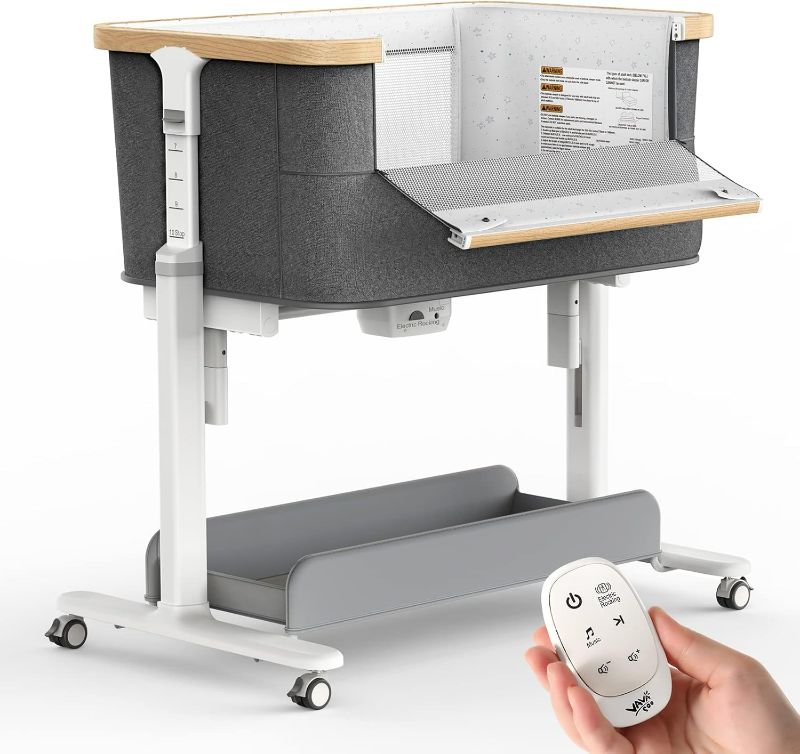 Rocking Bassinet for Baby Electric Automatic Bedside Sleeper Rocks ...