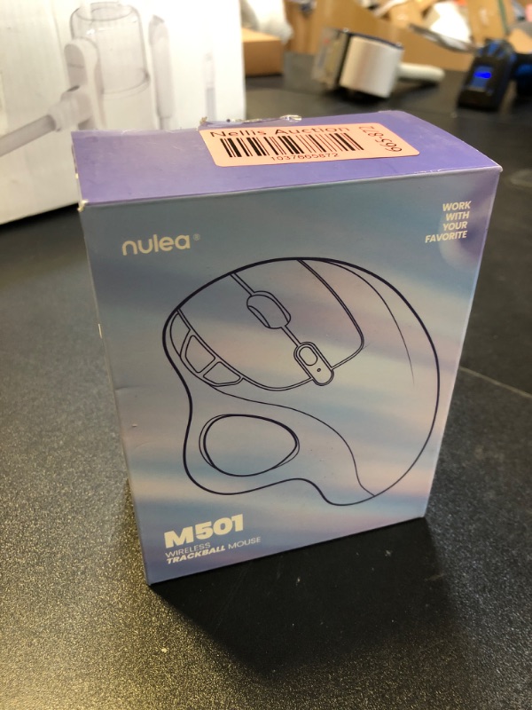 Nulea M501 Wireless Trackball Mouse, Rechargeable Ergonomic, Easy Thumb ...
