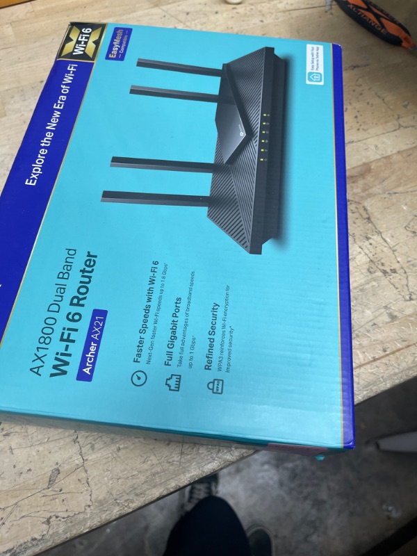 TP-Link AX1800 WiFi 6 Router V4 (Archer AX21) – Dual Band Wireless Internet Router, Gigabit ...