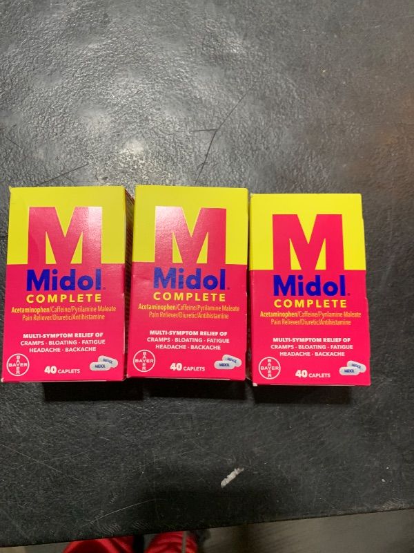 Midol Complete Caplets, 40-Count Box ( 3 Pack ) for sale | North Las Vegas, NV | Nellis Auction