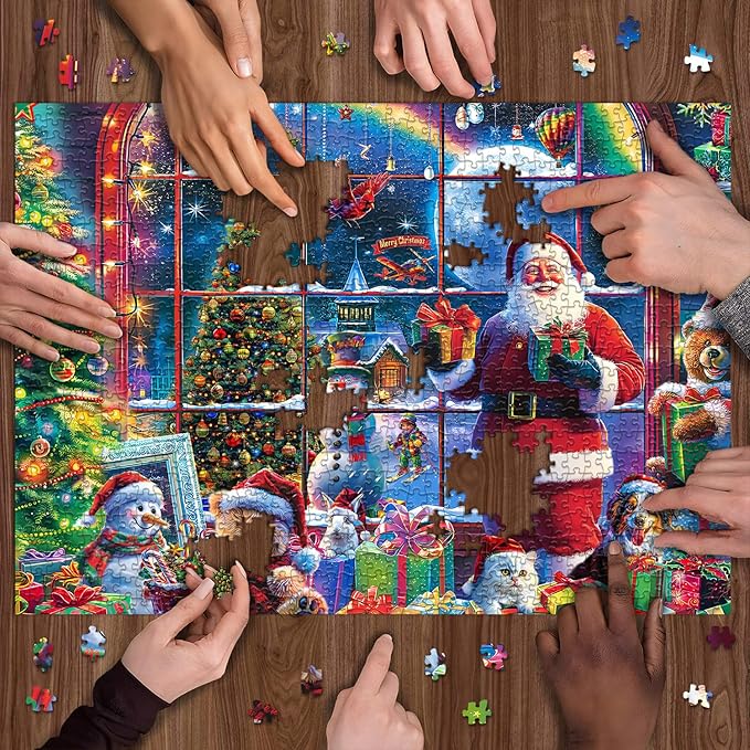 PICKFORU Christmas Puzzles for Adults 1000 Pieces and Up, Christmas ...