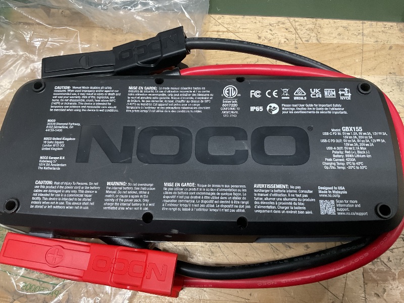NOCO Boost X GBX155 4250A 12V UltraSafe Portable Lithium Jump Starter ...