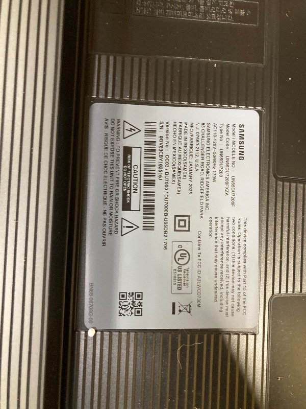 SAMSUNG 65-Inch Class Crystal UHD 4K DU7200 Series HDR Smart TV w ...