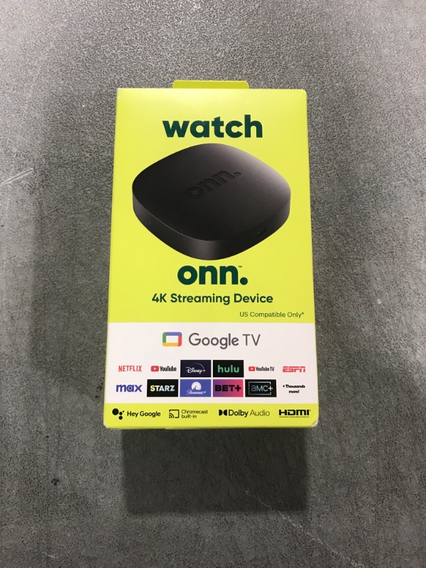 ONN Android TV 4K UHD Streaming Device with Voice Remote Control Google ...